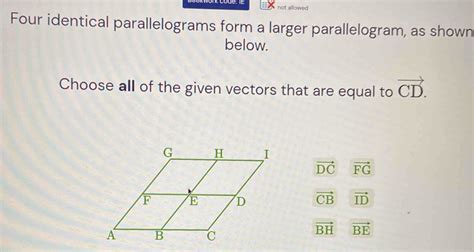 Solved Not Allowed Four Identical Parallelograms Form A Larger
