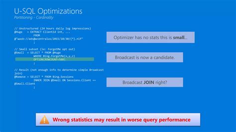 U Sql Query Execution And Performance Tuning Pptx Databases