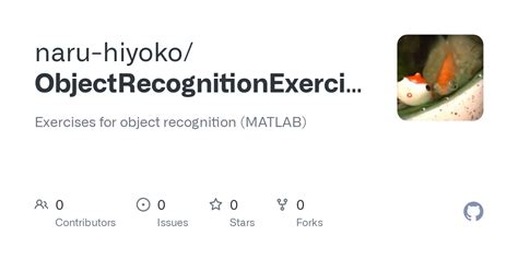 GitHub Naru Hiyoko ObjectRecognitionExercise Exercises For Object Recognition MATLAB