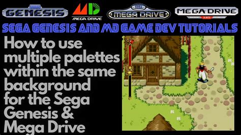 how to use multiple background palettes for sega genesis and mega drive beginners game dev