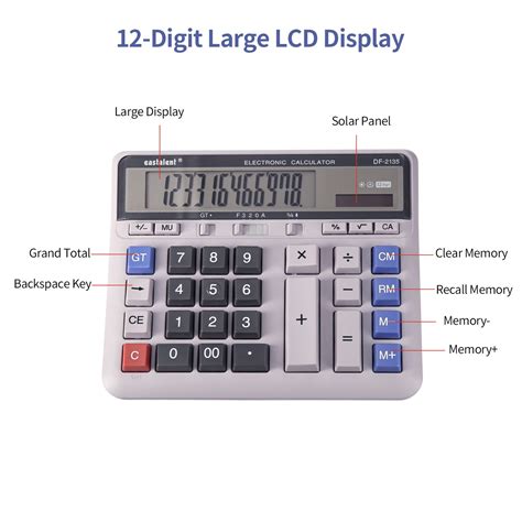 Standard Function Desktop Calculator 12 Digit Larg Vicedeal