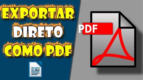 EXPORTAR DIRETAMENTE Como PDF No LibreOffice Writer YouTube