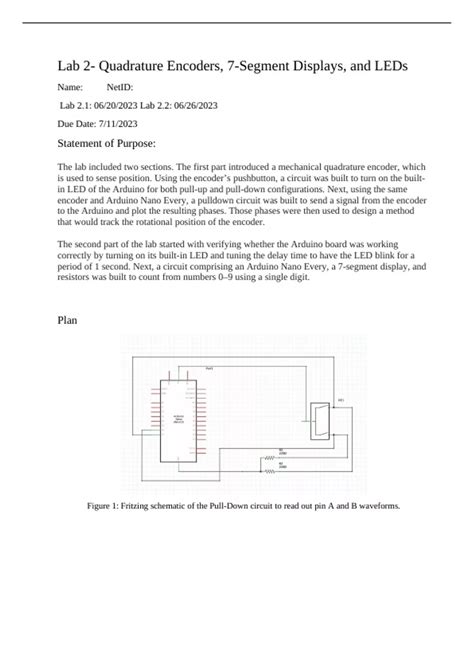 Ece 098 Lab 2 Quadrature Encoders 7 Segment Displays And Leds Uop