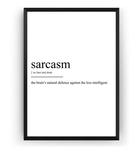 Sarcasm Definition Print Etsy Uk