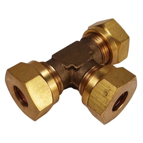 Brass Equal Tee Coupling Compression Fittings Sheridan Marine
