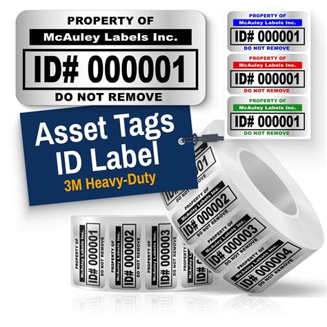 Asset Tags For Equipment Durable Barcode Id And Qr Labels