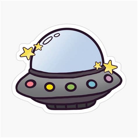 Cute Ufo Sticker By Tallulah Malibu Cute Stickers Printable Space