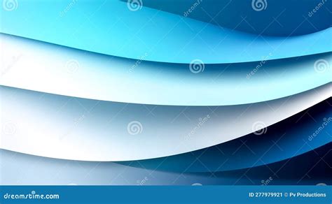 Abstract Blue Background With Soft Lines Generative Ai Stock Illustration Illustration Of