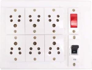 SAIFPRO Wooden Extension Board Sockets Indicator MCB Meter Wire Socket Extension