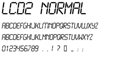 LCD2 Normal Font Techno LCD