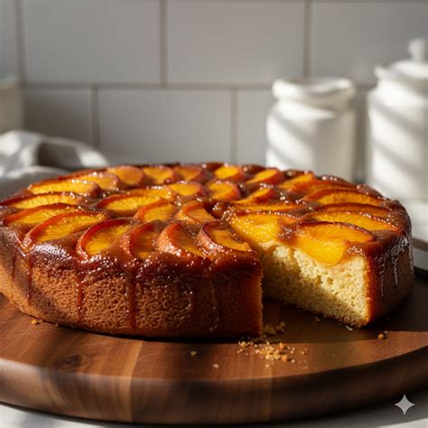 Caramel Peach Cake A Soft And Practical Recipe Bursting With Fruit