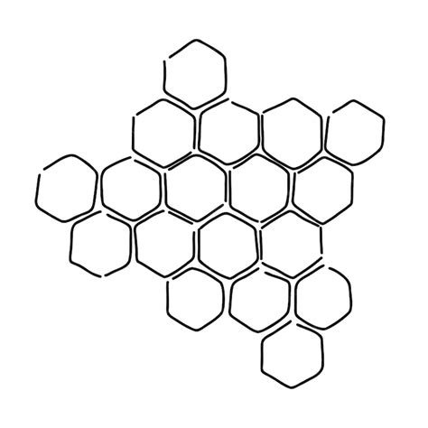 프로 폴리스 벌집 스케치 손으로 그린 벌꿀 빗 흑백 이미지 꿀벌 왁스 꿀벌 꿀 프리미엄 벡터