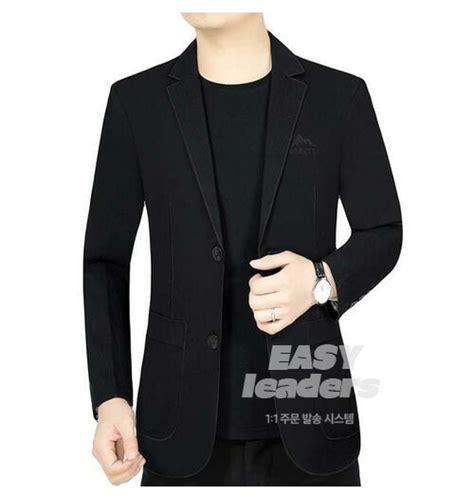 남자 봄 남성 양복 서양 인테리어 캐주얼 상의 코트 가을 싱글 아우터 Es1 티몬