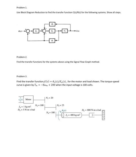 solved problem 1 use block diagram reduction to find the