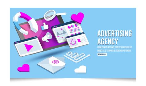 3d Conceptual Illustration Of Advertising Creative Agency Advertising