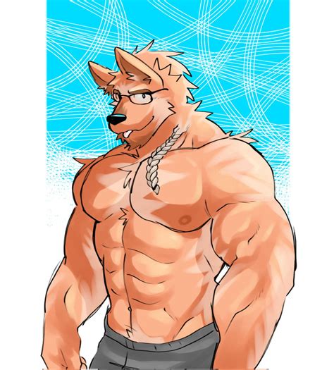 Rule 34 Bara Biceps Braid Furry Glasses Ice Xhan Male Male Focus Male