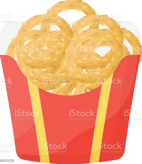 튀긴 양파 반지 개념 소용돌이 튀김 벡터 아이콘 디자인 패스트 푸드 기호 정크 푸드 기호 인기 있는 저렴 한 좋은 맛 간식 스톡