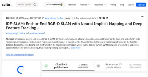 idf slam end to end rgb d slam with neural implicit mapping and deep