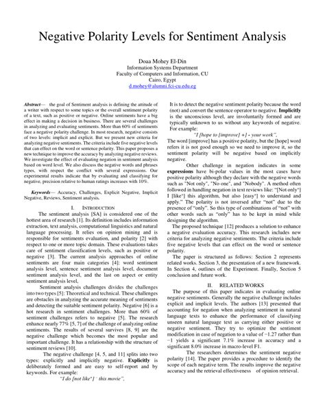 pdf negative polarity levels for sentiment analysis