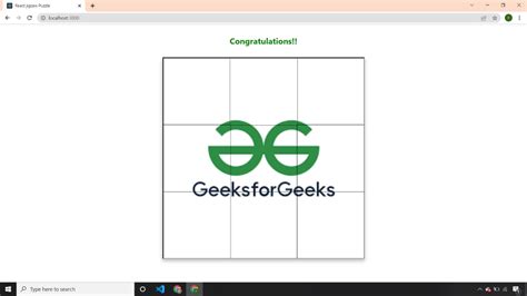 Puzzle Using React Jigsaw Puzzle Package Geeksforgeeks