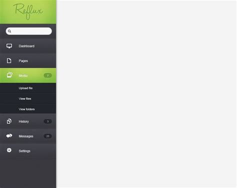 jquery dashboard vertical navigation jquery css dashboard design