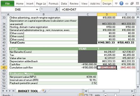 Website Budget Tracker Template For Excel
