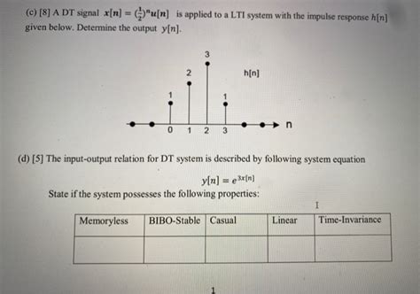 Solved C 8 A DT Signal X N 3 U N Is Applied To A Chegg Com