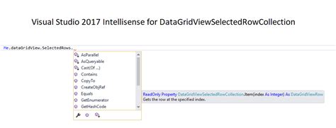 Vb Net Intellisense In Visual Studio 2017 Is Hiding Members From The