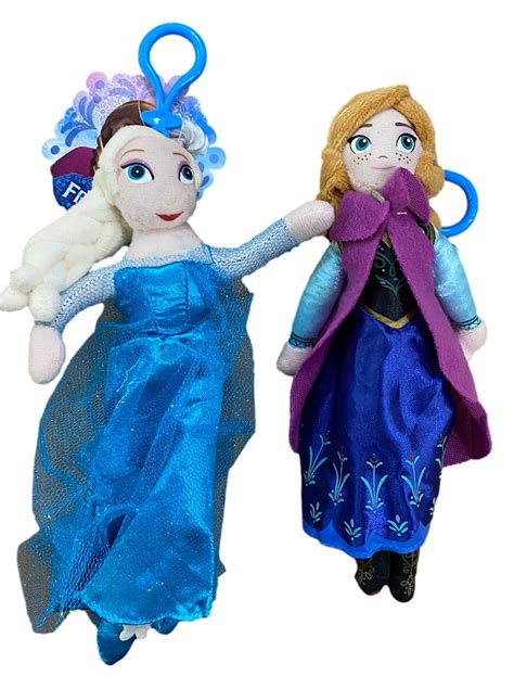Frozen Plush Keychain Bundle Elsa And Anna