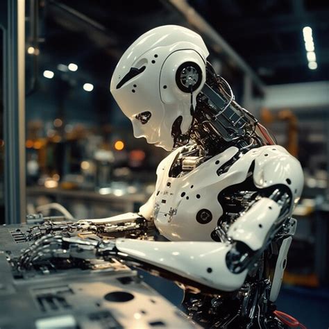 Robot Performing Complex Tasks In A Factory2 Premium Ai Generated Image
