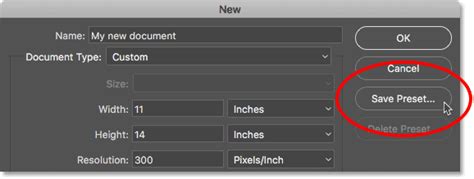 the legacy new document dialog box in photoshop cc