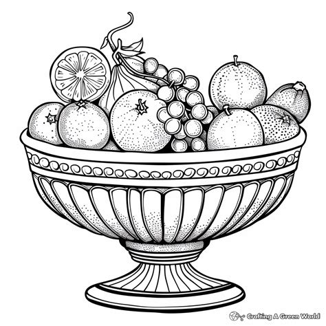 Fruit Bowl Coloring Pages Free And Printable