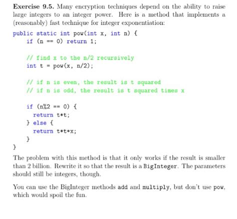 Solved Exercise 95 Many Encryption Techniques Depend On