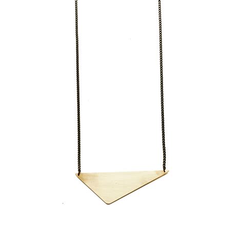 Geometric Offset Triangle Necklace Just Trade