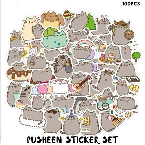 Pusheen Sticker Set 100pcs 110pcs Shopee Singapore