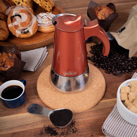 London Sip Stainless Steel Stovetop Espresso Maker Moka Pot Italian