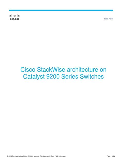 cisco catalyst 9200 series switches stackwise pdf network switch computer network