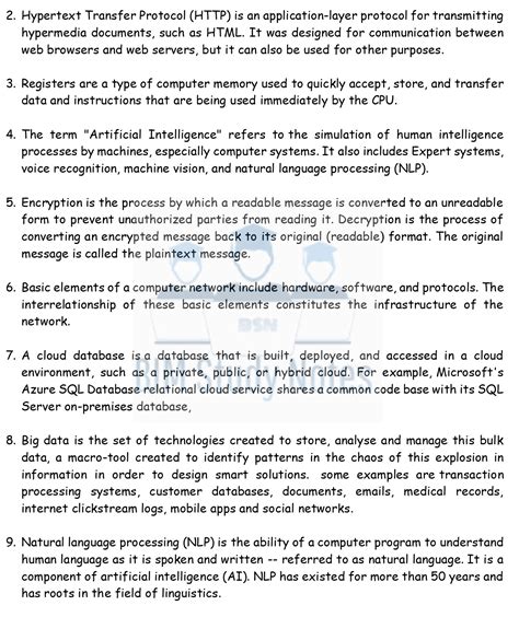 Foundation Of Information Technology BAQ BIM STUDY NOTES