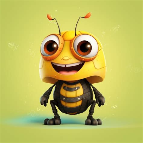 Premium Photo Cute Cartoon Lasy Bug Character