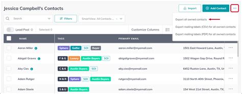 Export Contacts In Command KW Answers