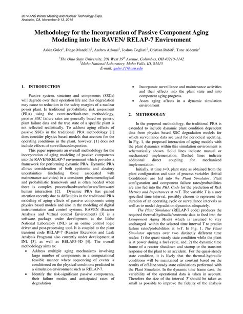 Pdf Methodology For The Incorporation Of Passive Component Aging