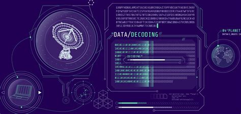 futuristic hud interface for radio telescope data vector image