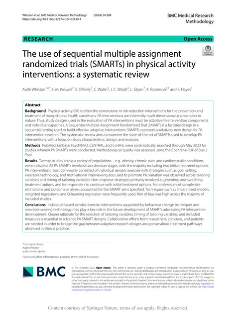 Pdf The Use Of Sequential Multiple Assignment Randomized Trials