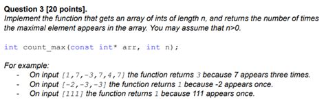 Solved Question Points Implement The Function That Chegg Com