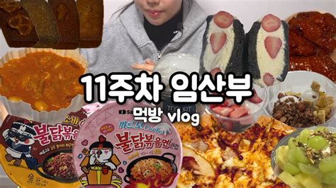 임신한 김에 먹고 싶은 거 다 먹는 먹방vlog엽떡 불닭볶음면 돌체테리아 요거트 피자 치킨 먹방 Youtube