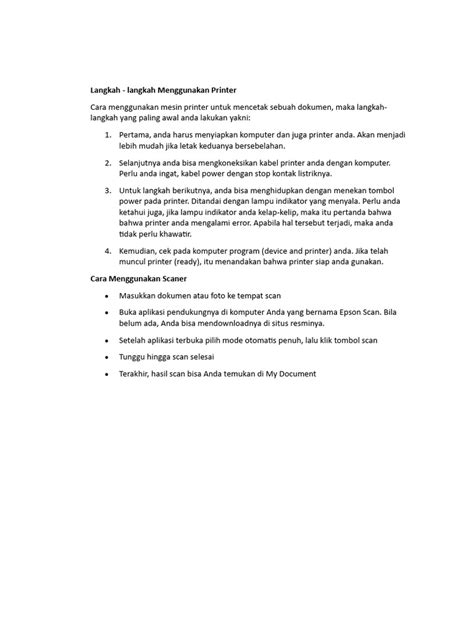 Langkah Langkah Menggunakan Printer Dan Scaner Pdf Langkah Langkah Menggunakan Printer Dan Scaner Pdf