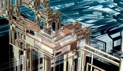 3d illustration of a beautiful infinite mathematical mandelbrot set