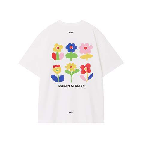 [nike] Dosan Flower Oversize T Shirts White