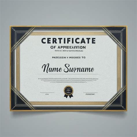 A Certificate That Has The Name Certificate On It Premium Ai Generated Image