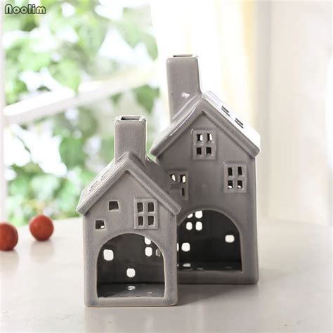 Керамический подсвечник орнаменты в форме дома подсвечник креативный скандинавский подсвечник